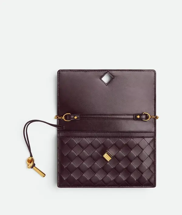 Bottega Veneta Chain Linked Andiamo Pouch Bag - Black