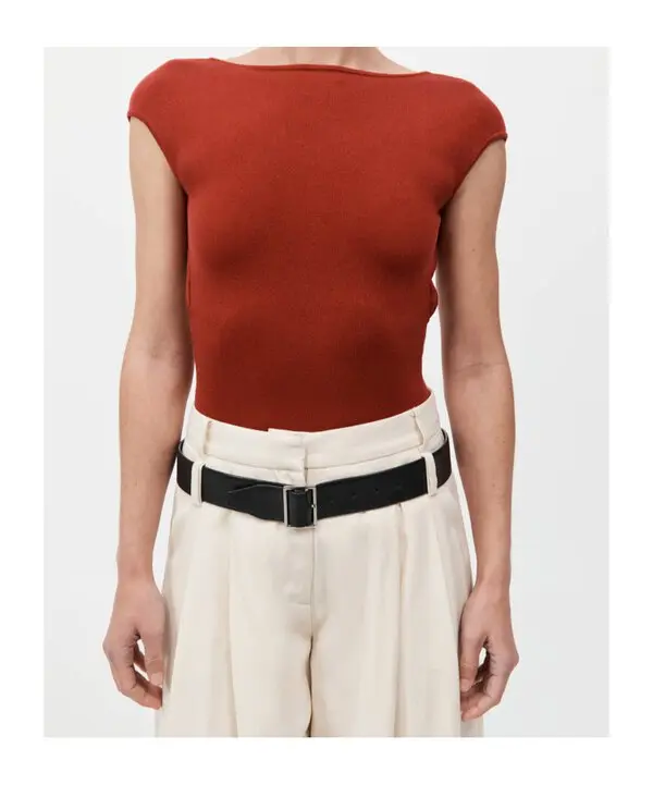 ST. AGNI Backless Knit Top