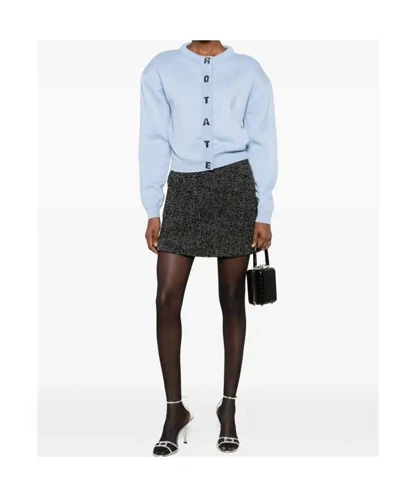 ROTATE BY BIRGER CHRISTENSEN Logo Button Cardigan - Blue