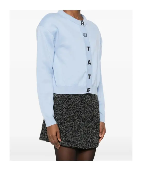 ROTATE BY BIRGER CHRISTENSEN Logo Button Cardigan - Blue