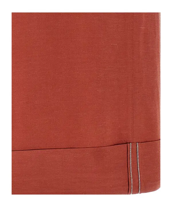 Peserico Pleated Bermuda Shorts With Wide Legs And Cuffed Hem