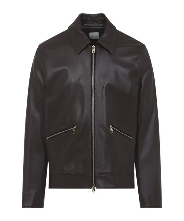 Paul Smith Leather Zip-up Jacket - No