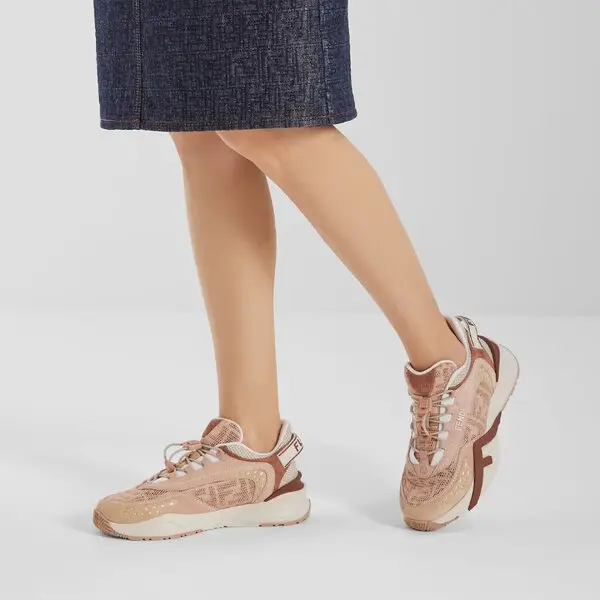 Fendi Flow Mesh Panel Sneakers - Pink