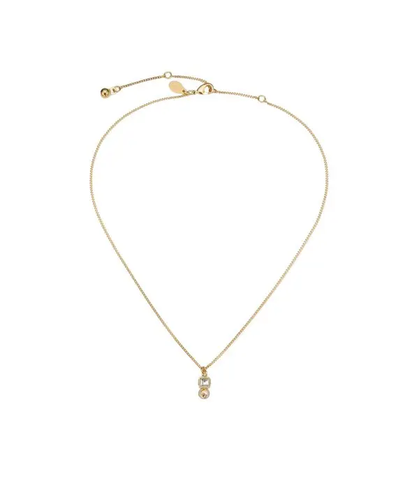 JIMMY CHOO Jc Pearl Cube Pendant Necklace - Gold/white/crystal
