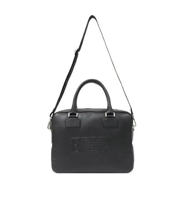 Emporio Armani Logo Briefcase - Black