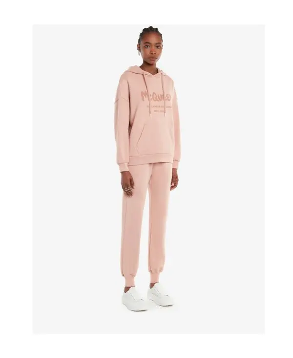 Alexander McQueen Logo Printed Jersey Joggers - Pink