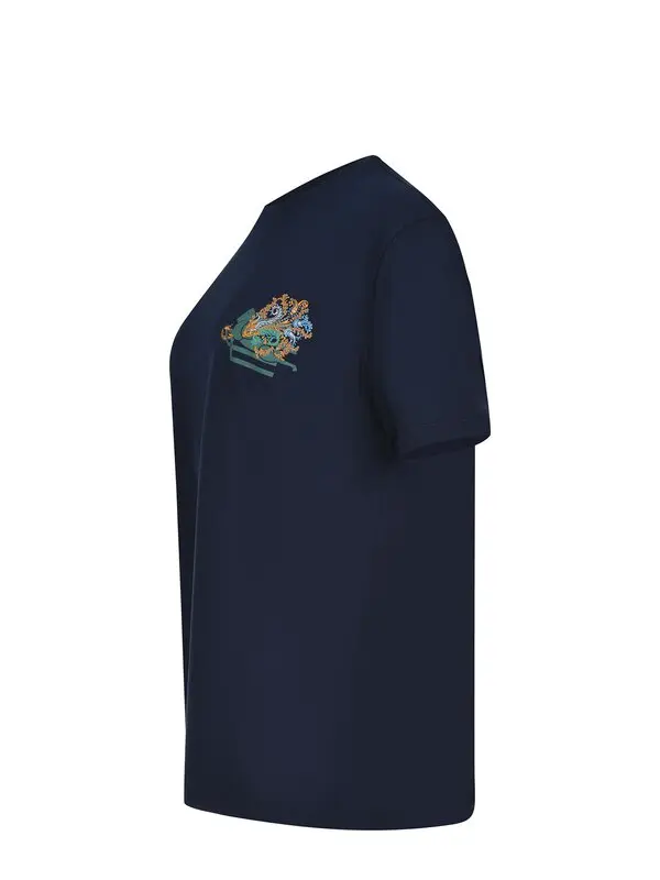 Etro Pegaso Embroidered T-shirt - Blue