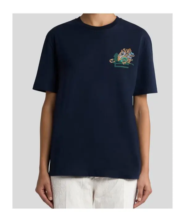 Etro Pegaso Embroidered T-shirt - Blue