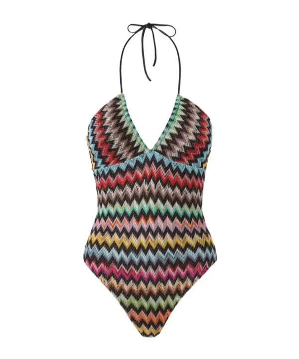 Missoni Zigzag Halterneck Swimsuit - Multicolor