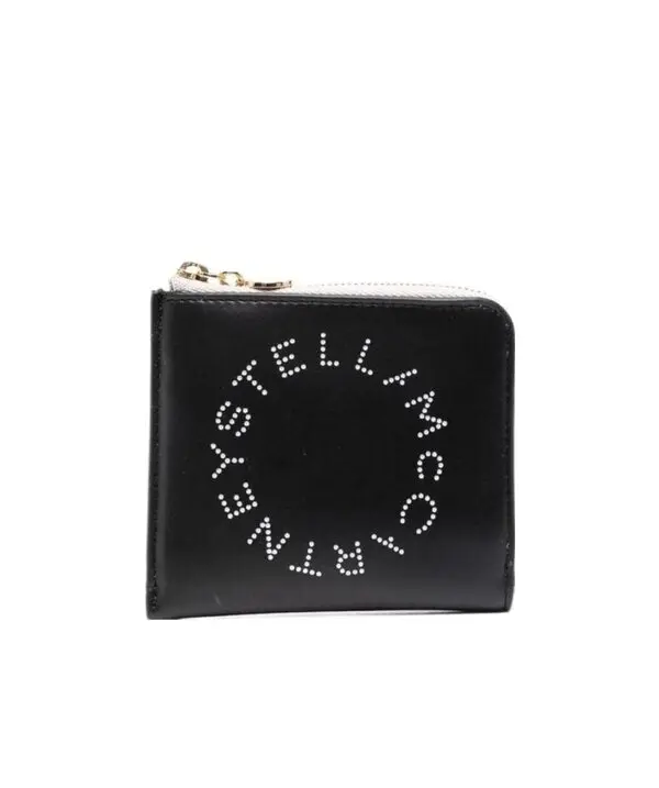 Stella McCartney Logo Perforated Card Holder - Black