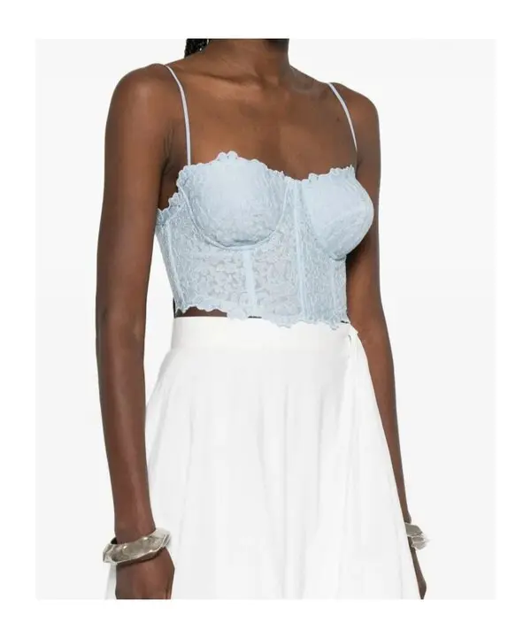 Ermanno Scervino Lace Spaghetti-strap Bustier Top