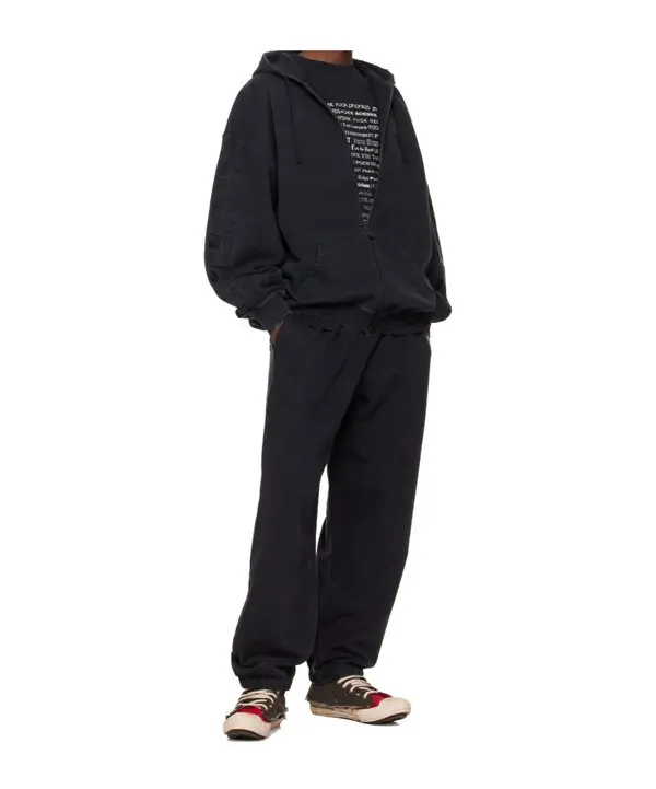 Vetements Logo Embroidered Zip-up Jacket