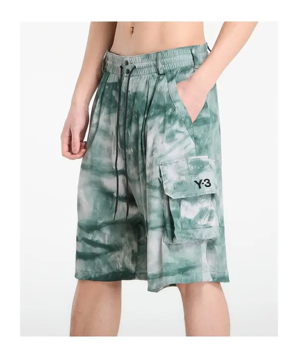 Y3 Tie-dye Cargo Drawstring Shorts - Multicolour