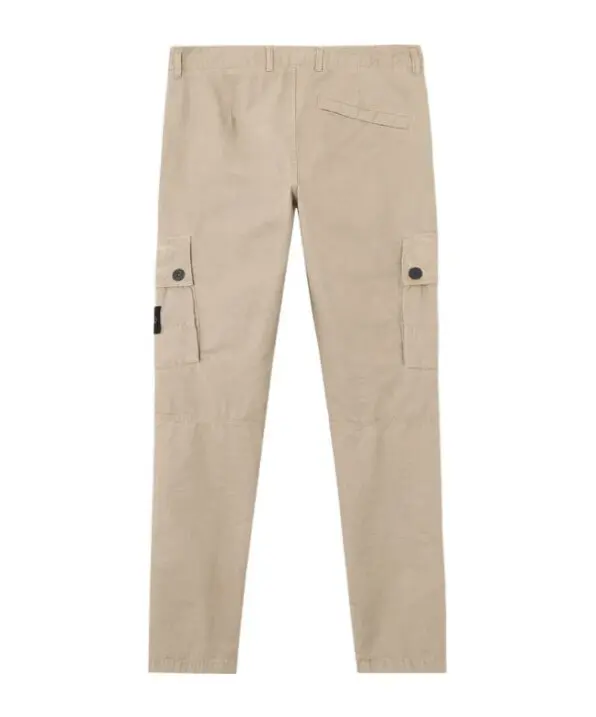 Stone Island Slim Fit Cargo Trousers With Zip Pockets
