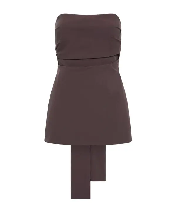 ST. AGNI Strapless Tie Detailed Top
