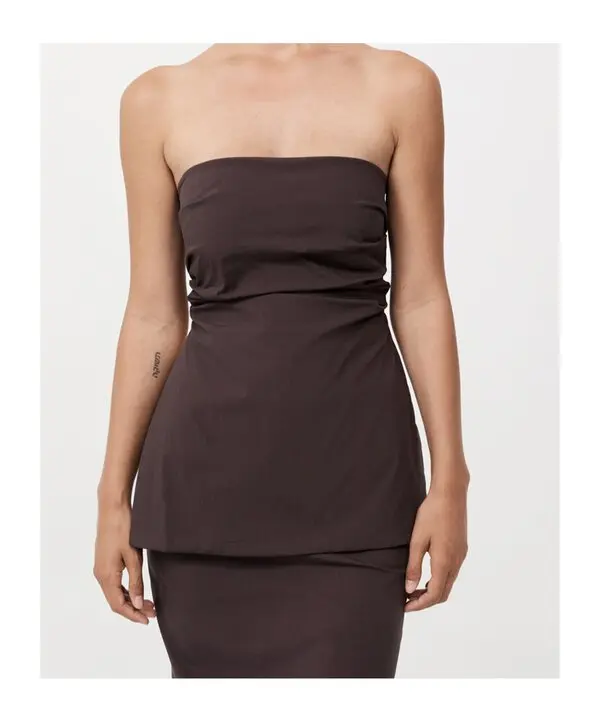 ST. AGNI Strapless Tie Detailed Top