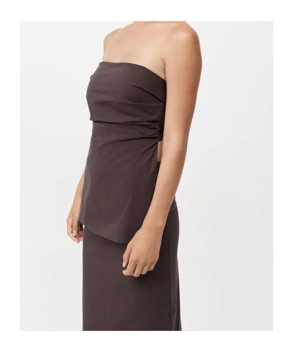 ST. AGNI Strapless Tie Detailed Top