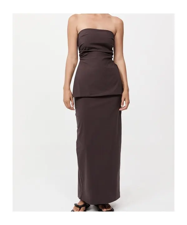 ST. AGNI Strapless Tie Detailed Top