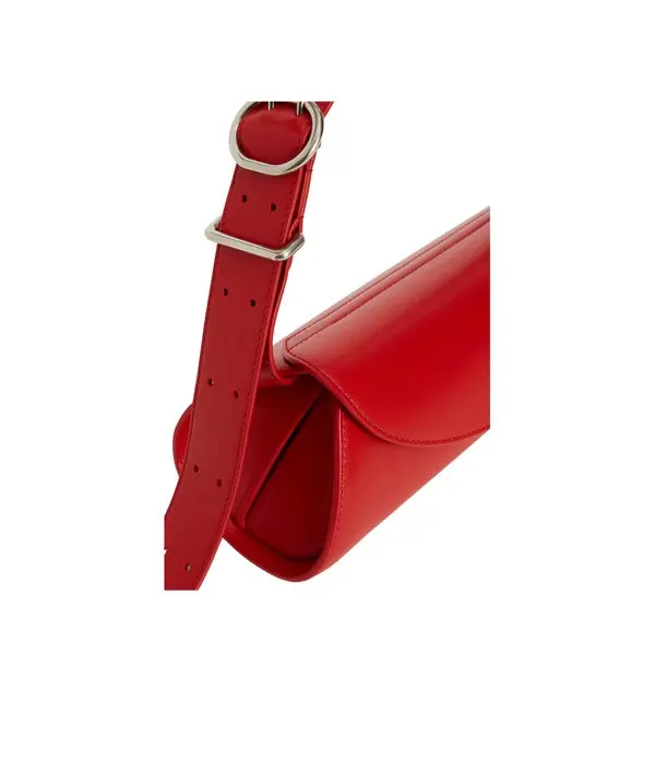 JIL SANDER Cannolo Small Shoulder Bag - Red