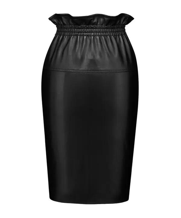 Saint Laurent Ruffled Waist Pencil Midi Skirt