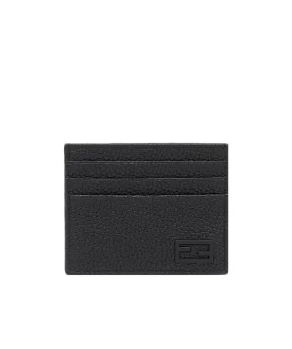 Fendi Baguette Plaque Cardholder - Black