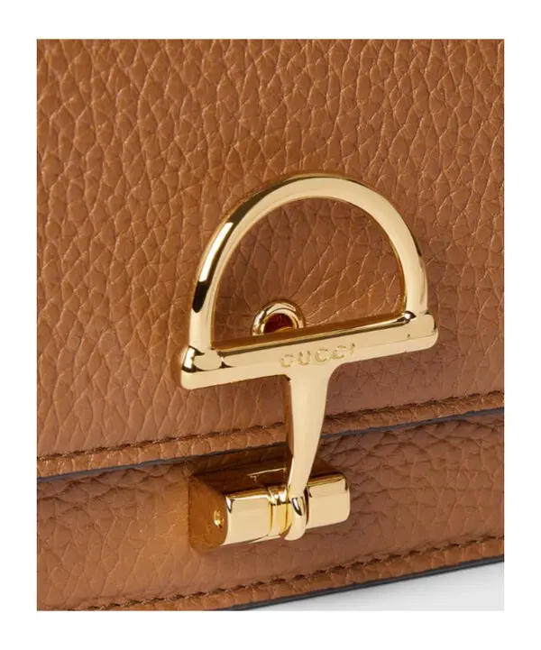 Gucci Half Horsebit Mini Bag With Chain Strap - Brown