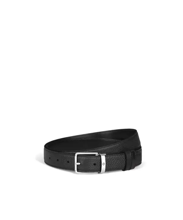 Montblanc Rectangle Buckle Reversible Belt - Black
