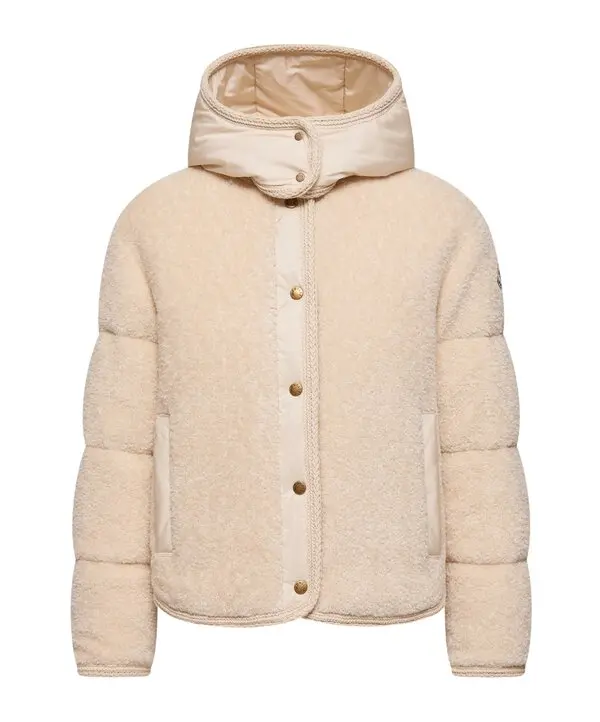 Moncler Ciboulette Quilted Hooded Jacket - Ivory