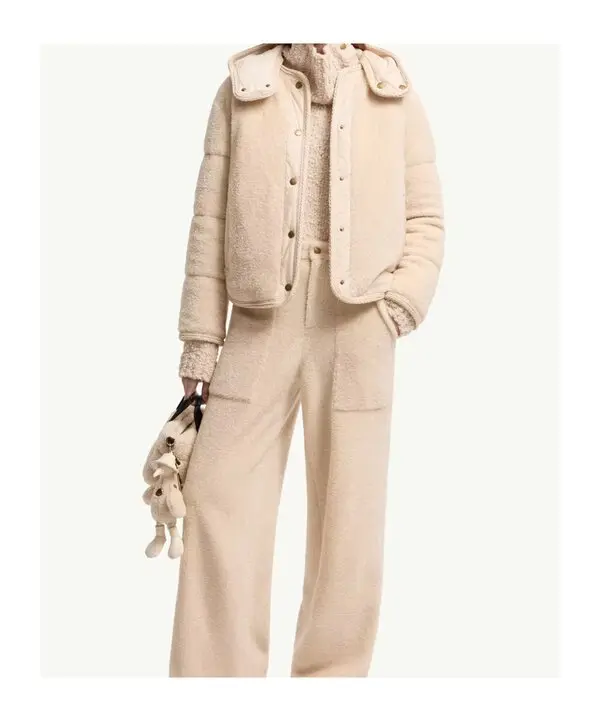 Moncler Ciboulette Quilted Hooded Jacket - Ivory