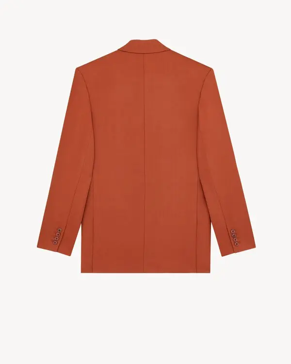 Saint Laurent Double-breasted Blazer - Brique