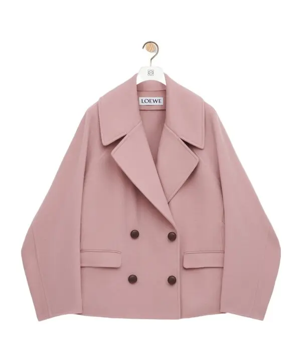 Loewe Double-breasted Coat - Pink