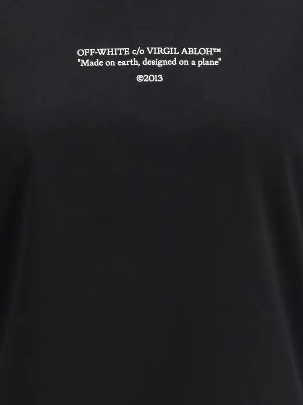 Off-White Made On Earth Designed On A Plane" T-shirt - Black