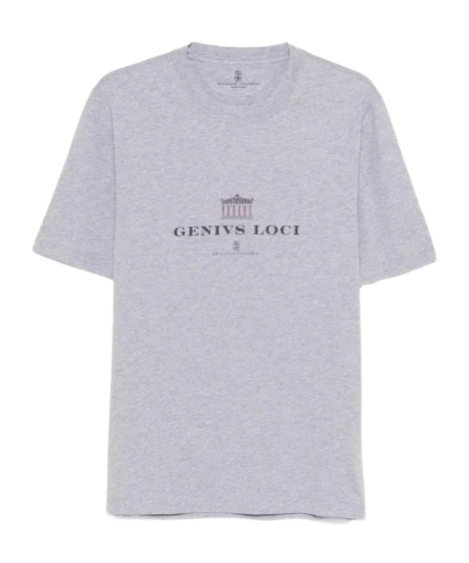 Brunello Cucinelli Printed Jersey Crewneck T-shirt
