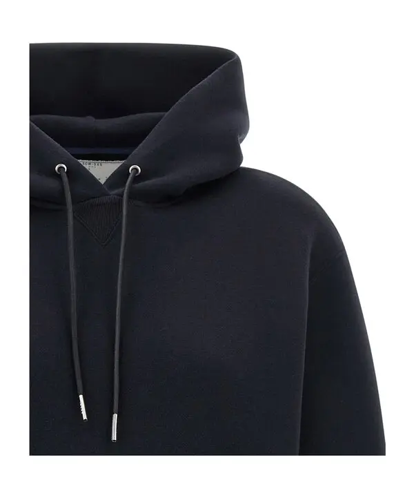 Sacai Drawstring Long-sleeved Hoodie - Blue