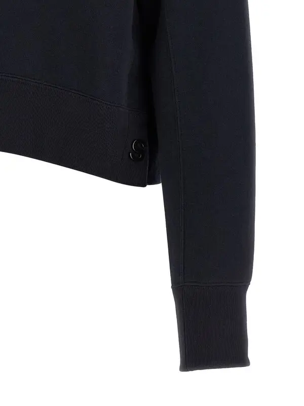 Sacai Drawstring Long-sleeved Hoodie - Blue