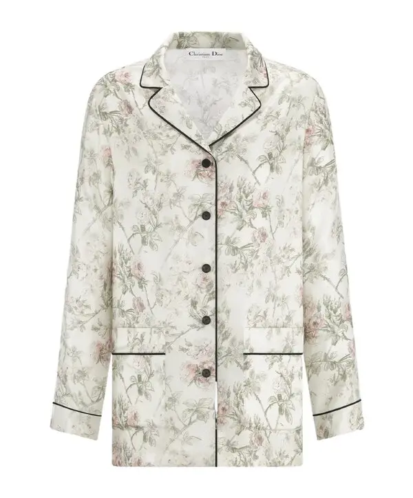 Dior Floral Print Pajama Jacket - White