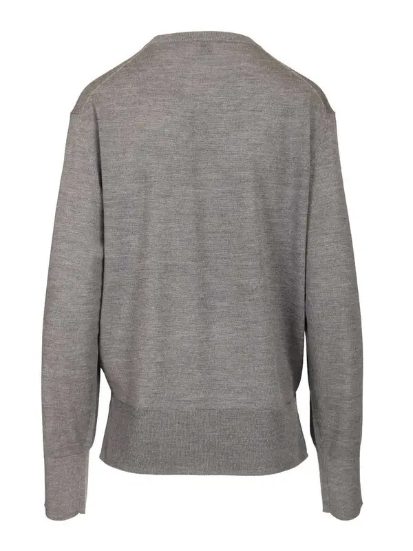 TOTEME Crewneck Long Sleeve Knit Jumper - Gray