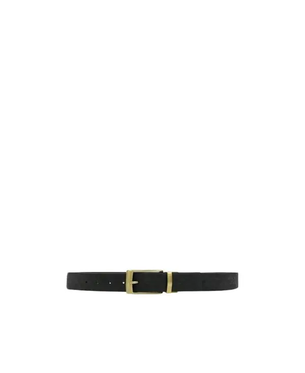 Emporio Armani Logo Embossed Belt - Black