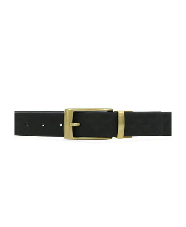 Emporio Armani Logo Embossed Belt - Black