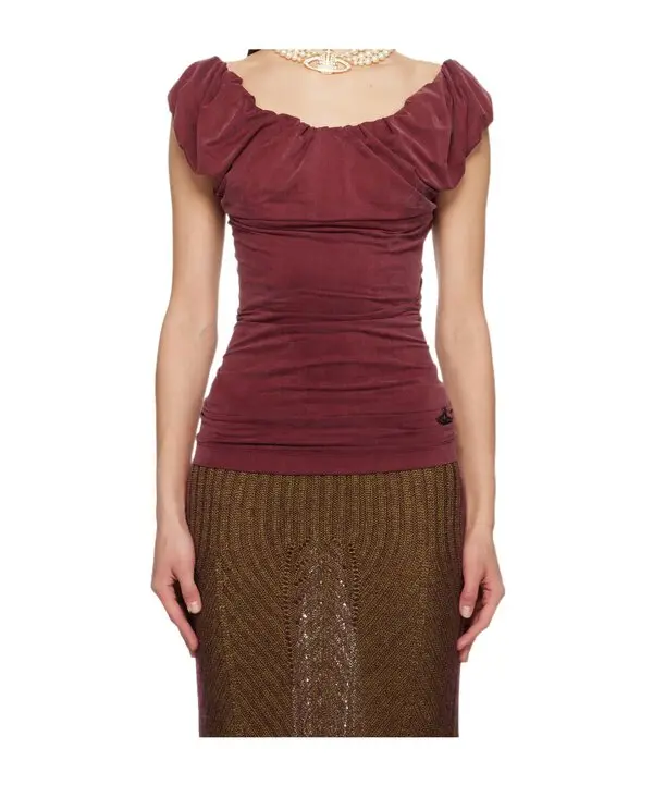 VIVIENNE WESTWOOD Ginnie Jersey Top - Brick