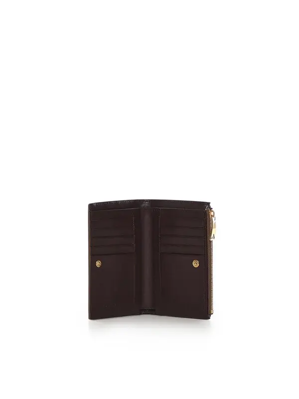 Bottega Veneta Intrecciato Medium Bi Fold Wallet - Brown