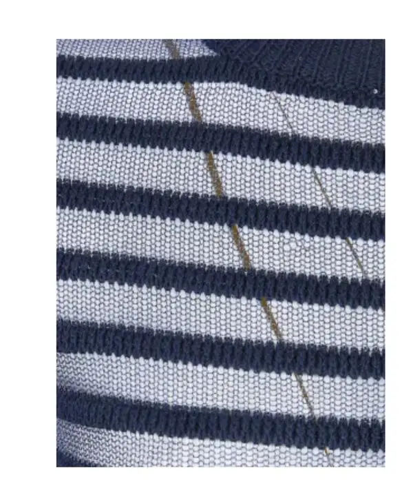 Fabiana Filippi Striped Crew Neck Long Sleeve Sweater