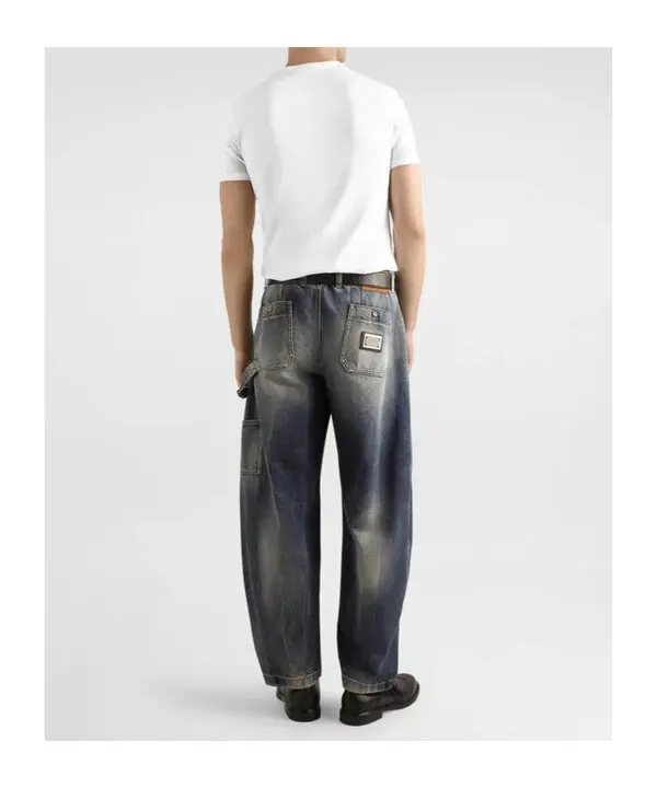 Dolce & Gabbana Logo Plaque Panelled Jeans