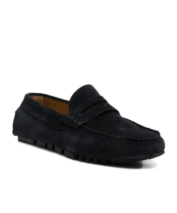 Emporio Armani Logo Detailed Slip-on Loafers
