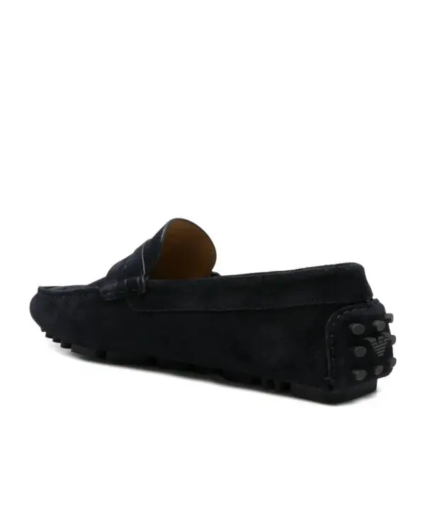 Emporio Armani Logo Detailed Slip-on Loafers