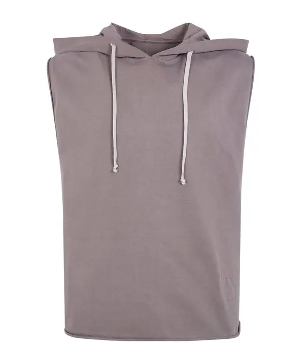 Rick Owens Sleeveless Drawstring Hoodie - Gray