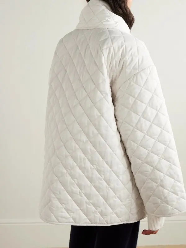 TOTEME Quilted Long Sleeve Jacket With Scarf Detail