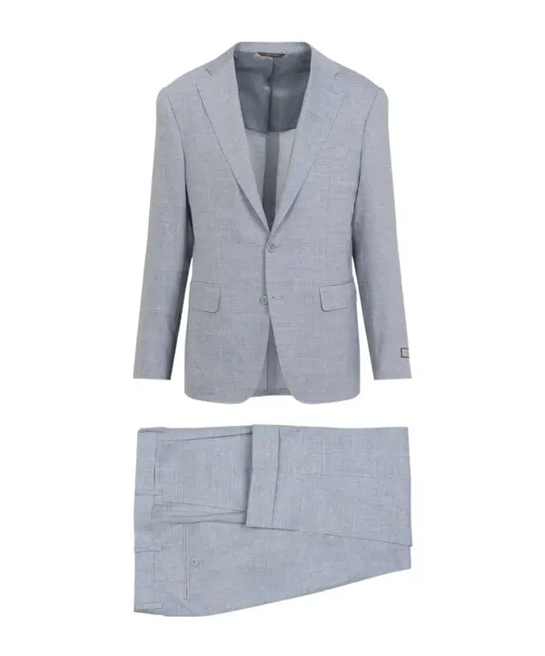 Canali Button-fastening Linen Suit