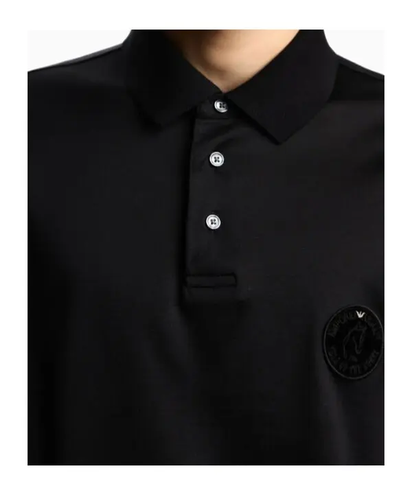 Emporio Armani Logo-patch Polo Shirt