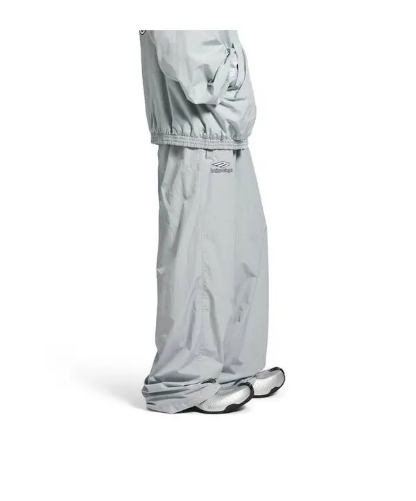 Balenciaga Logo Patch Wide-leg Sweatpants - New Grey